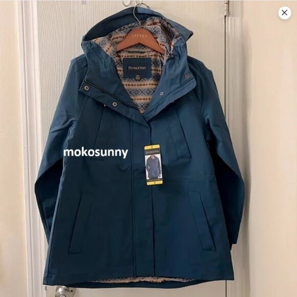 Pendleton | Jackets & Coats | Nwt Pendleton Ladies Rain Jacket Blue ...